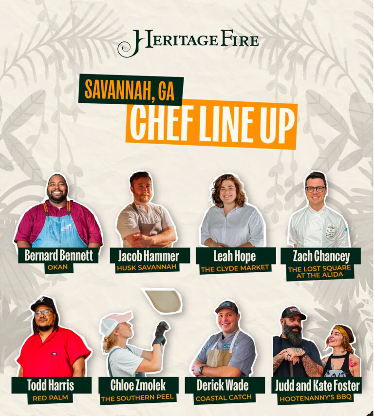 Heritage Fire National Tour Savannah Announces Chef Lineup - Eat It ...
